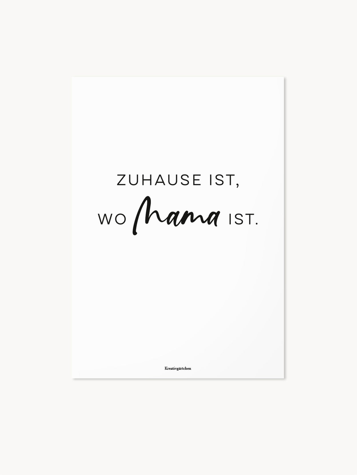 Karte „Mama ist, wo Zuhause ist“ DIN A5 | perfekt zum Muttertag & Gruß ...